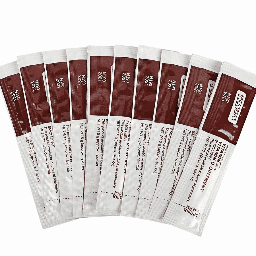 Fougera Vitamin A + Vitamin D Ointment (Sachet 5mL / Lip Tube 8mL ...